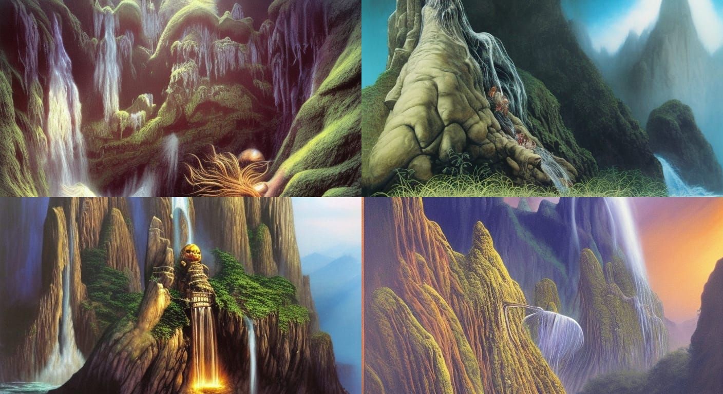 Wizard Falls - AI Generated Artwork - NightCafe Creator