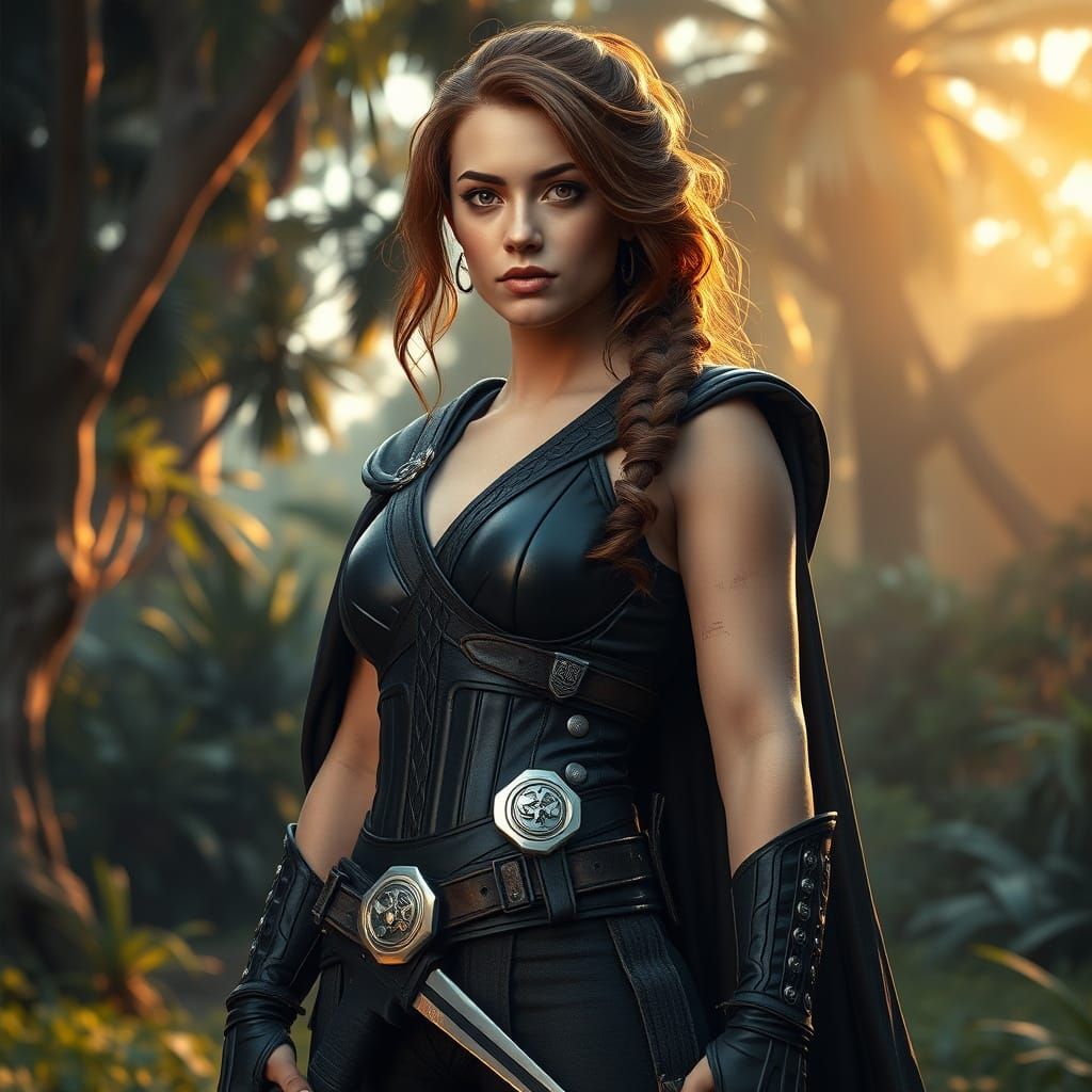 Regal Warrior Princess in Cinematic Portrait - AI Art