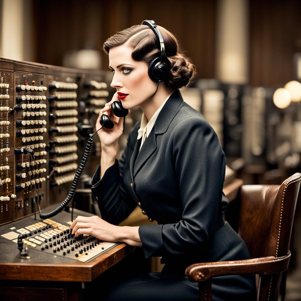 Telephone Switchboard Operator (series) - AI Generated Artwork ...
