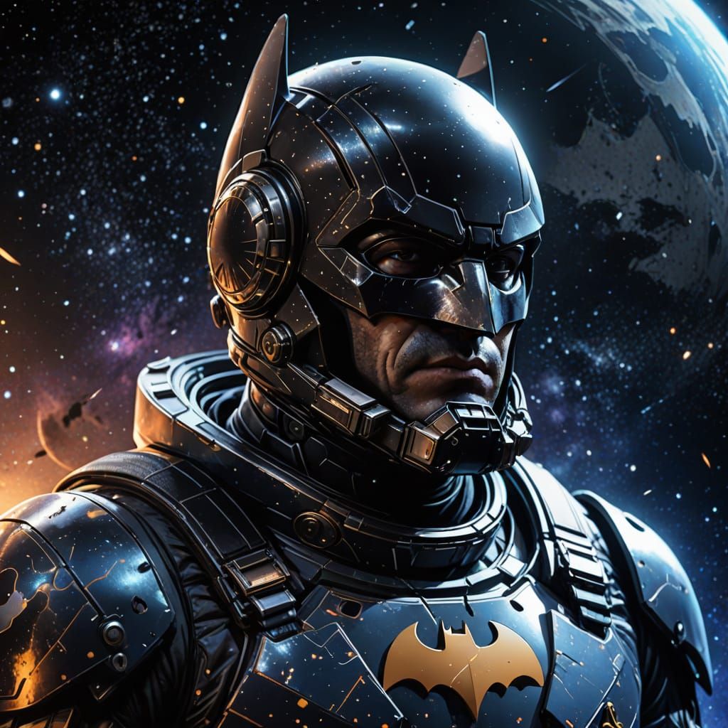 batman as an astronaut - Batman Explores the Cosmos in Sci-...