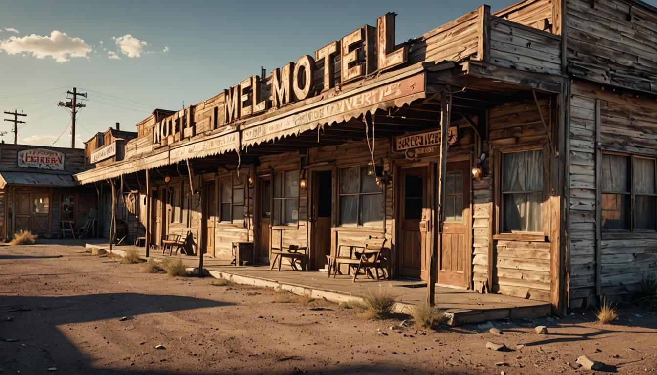 Shady Wild West Motel - AI Generated Artwork - NightCafe Creator