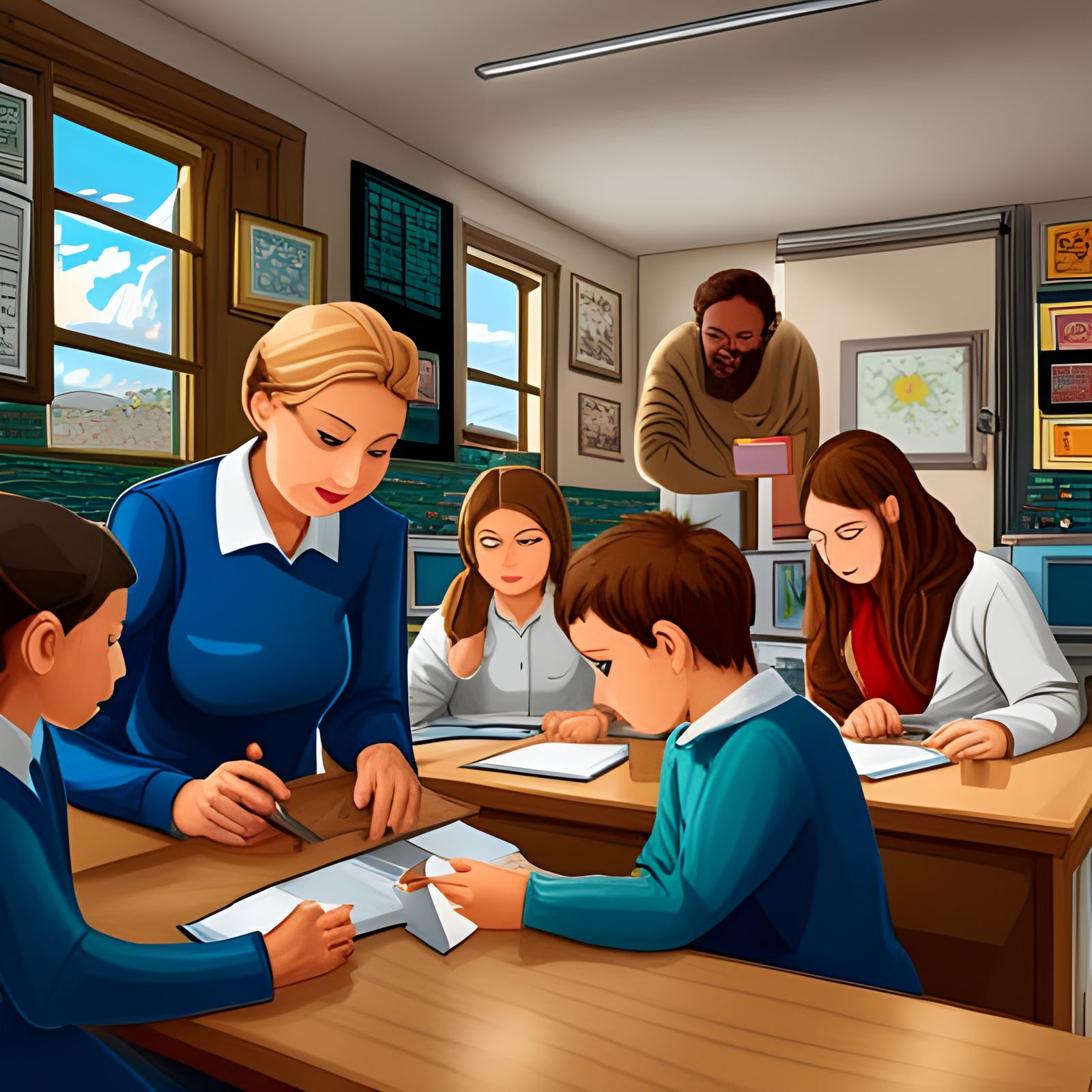 A classroom session - AI Generated Artwork - NightCafe Creator