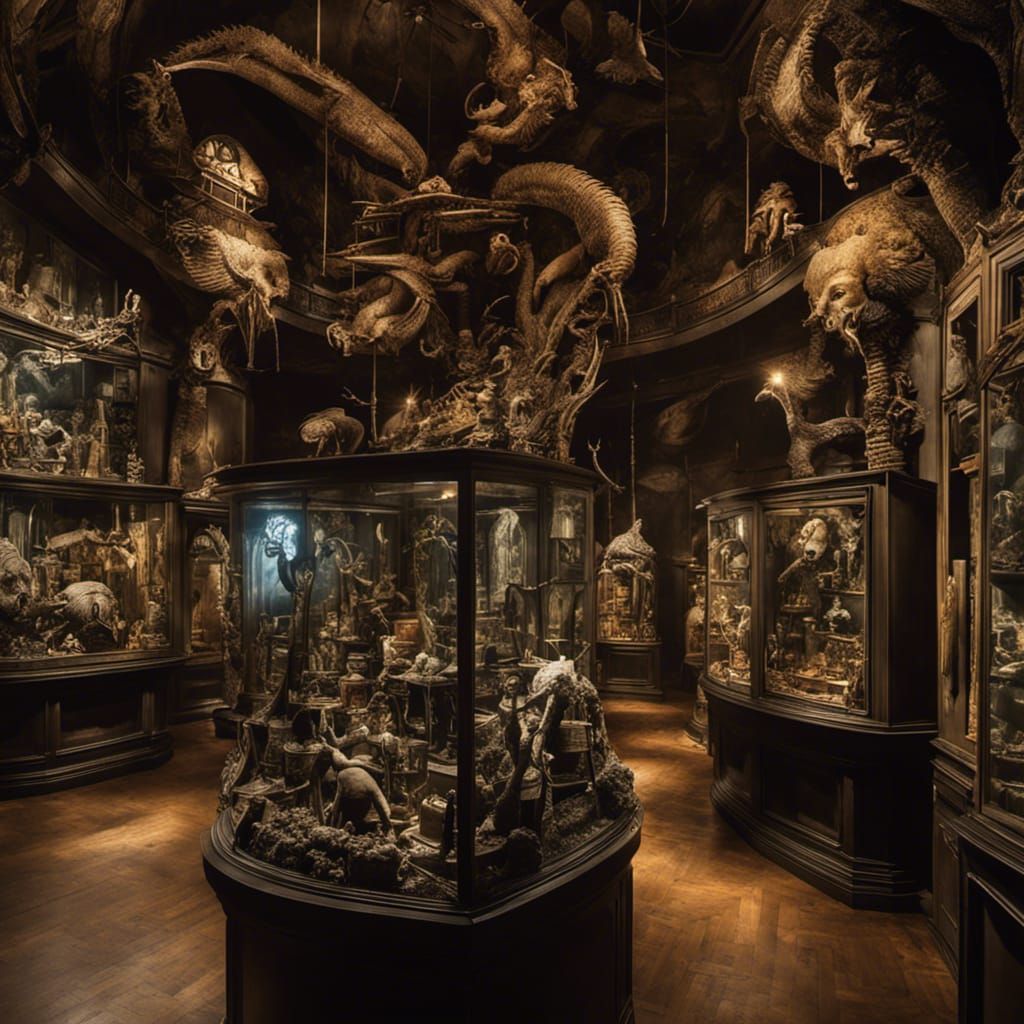 DISPLAY AT THE CRYPTID TAXIDERMY MUSEUM - AI Generated Artwork ...