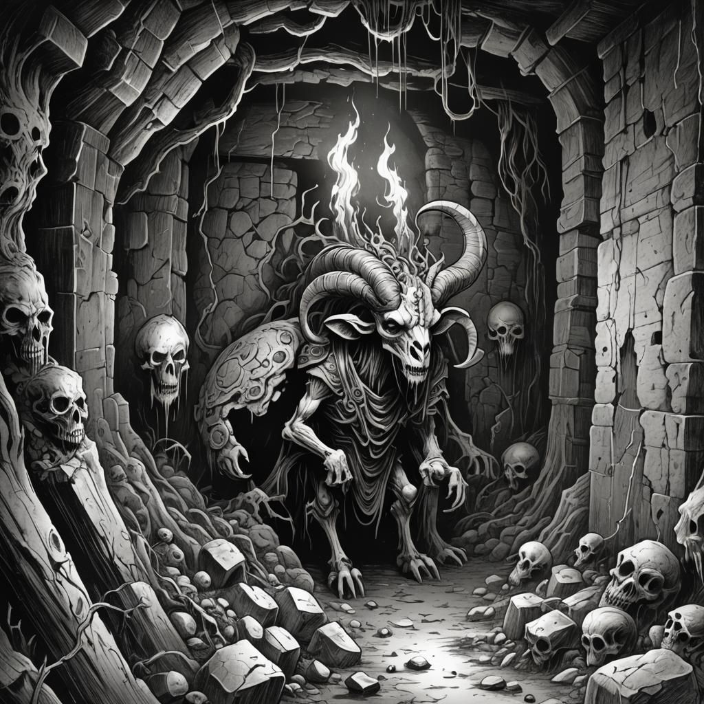 The Wall Will Eat You - Decrepit Ancient Wall in Creepy Mono...