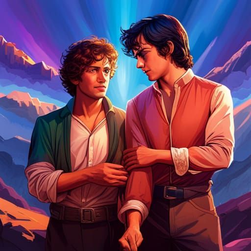 Frodo and Sam - Lord of the rings - AI Generated Artwork - NightCafe ...