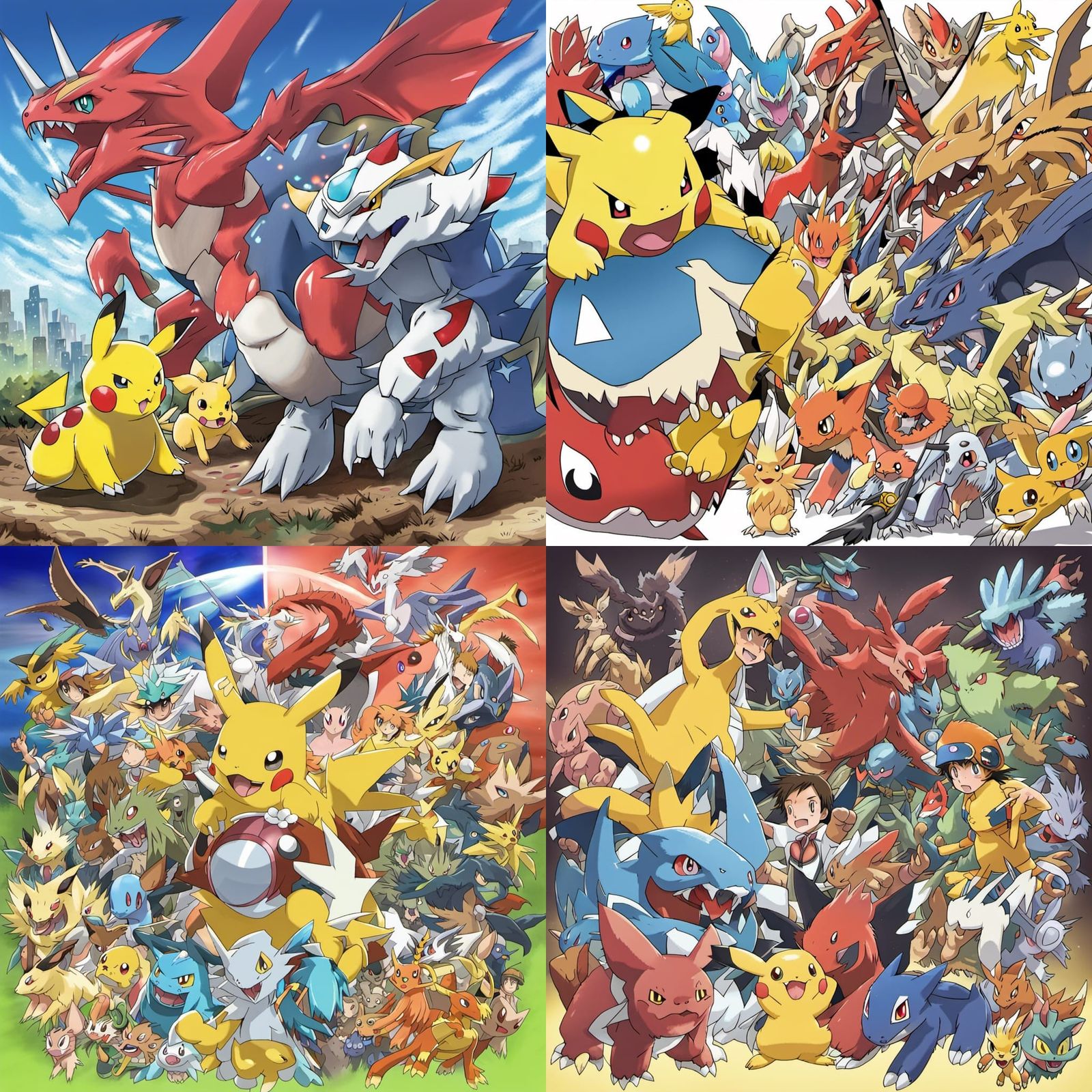 Pokémon vs Digimon - AI Generated Artwork - NightCafe Creator