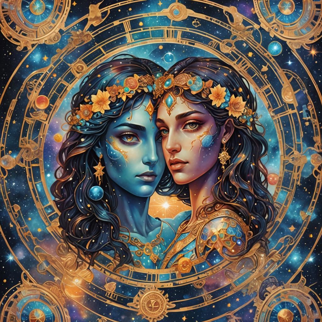 Gemini Zodiac - AI Generated Artwork - NightCafe Creator