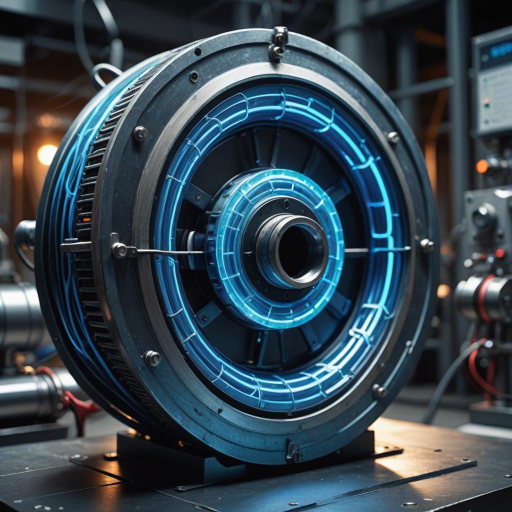 A **5000-amp pulse transducer coil** generates a powerful magnetic ...