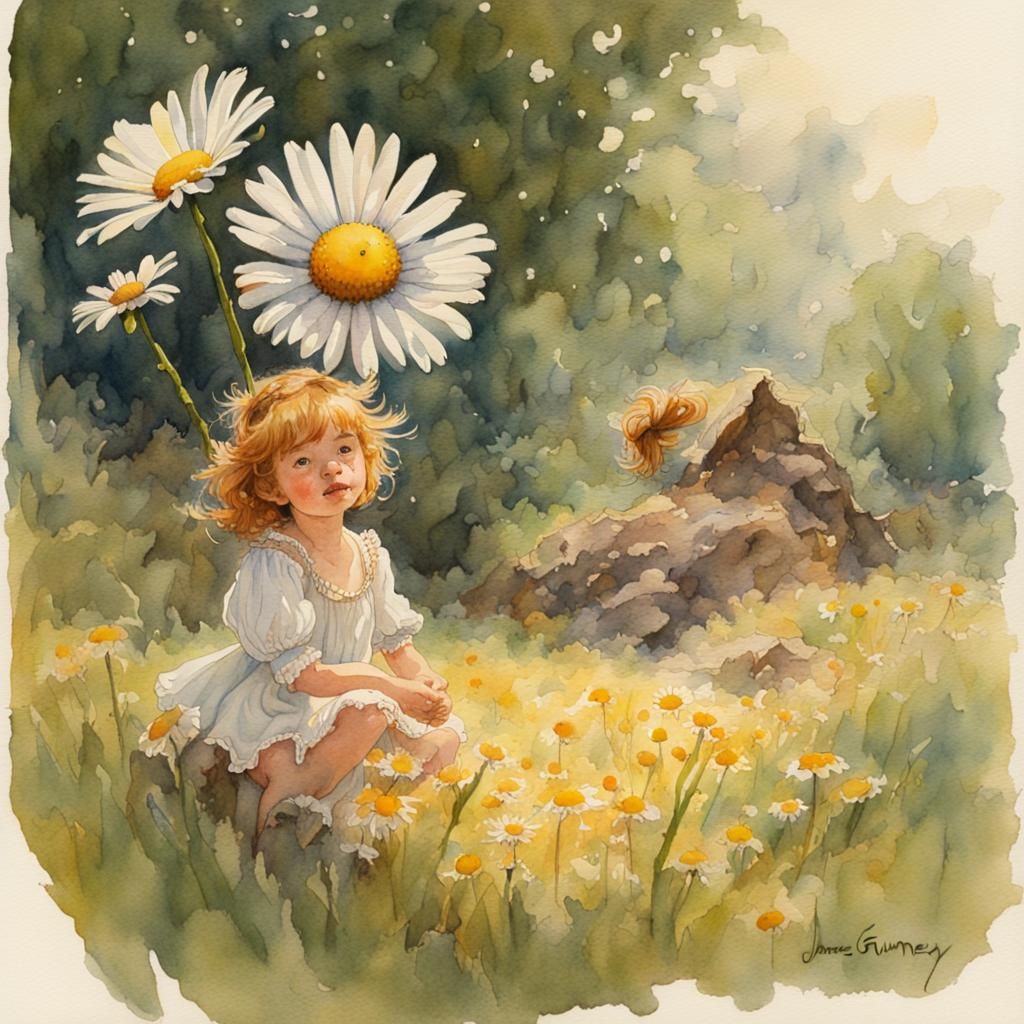 UNDER THE GIANT DAISY - AI Generated Artwork - NightCafe Creator