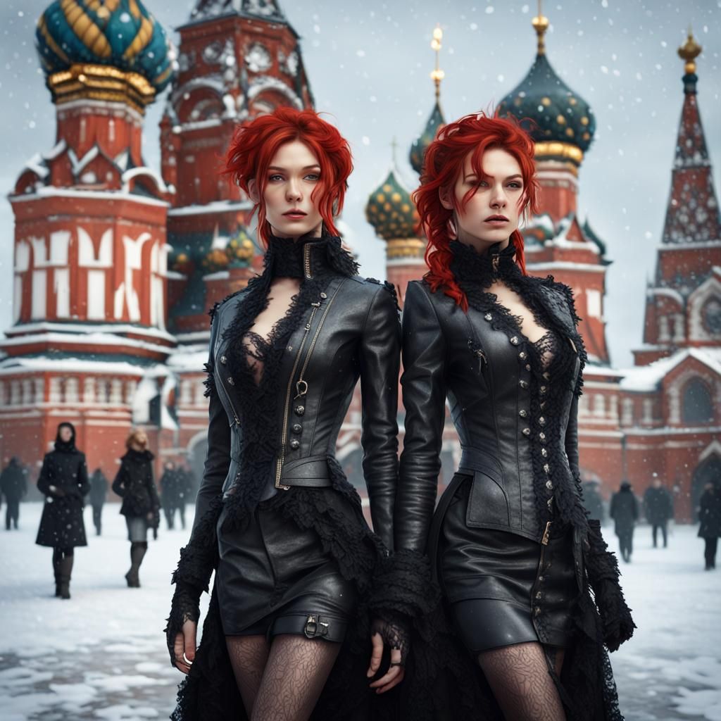 Russian duo t.A.T.u. are Gothic Goddesses wearing leather and lace ...