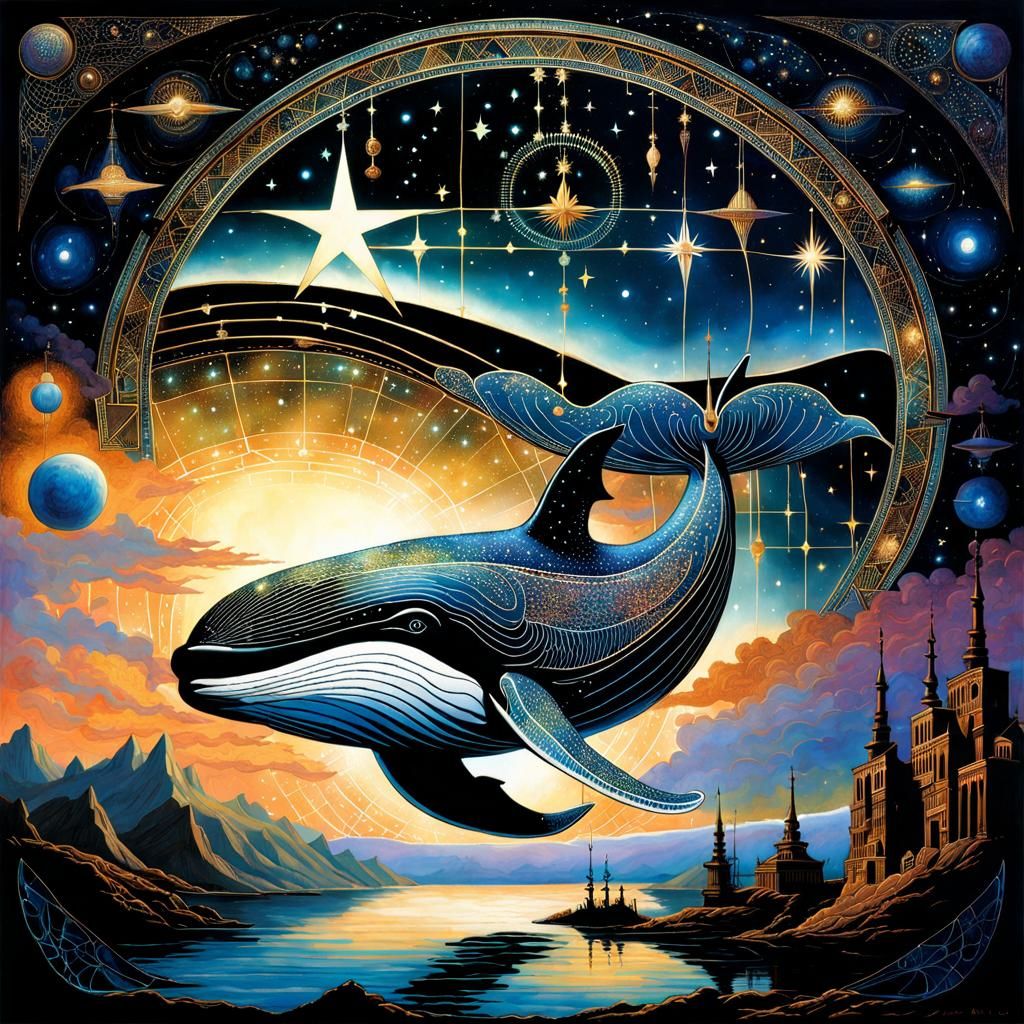 Mitical Whale - AI Generated Artwork - NightCafe Creator