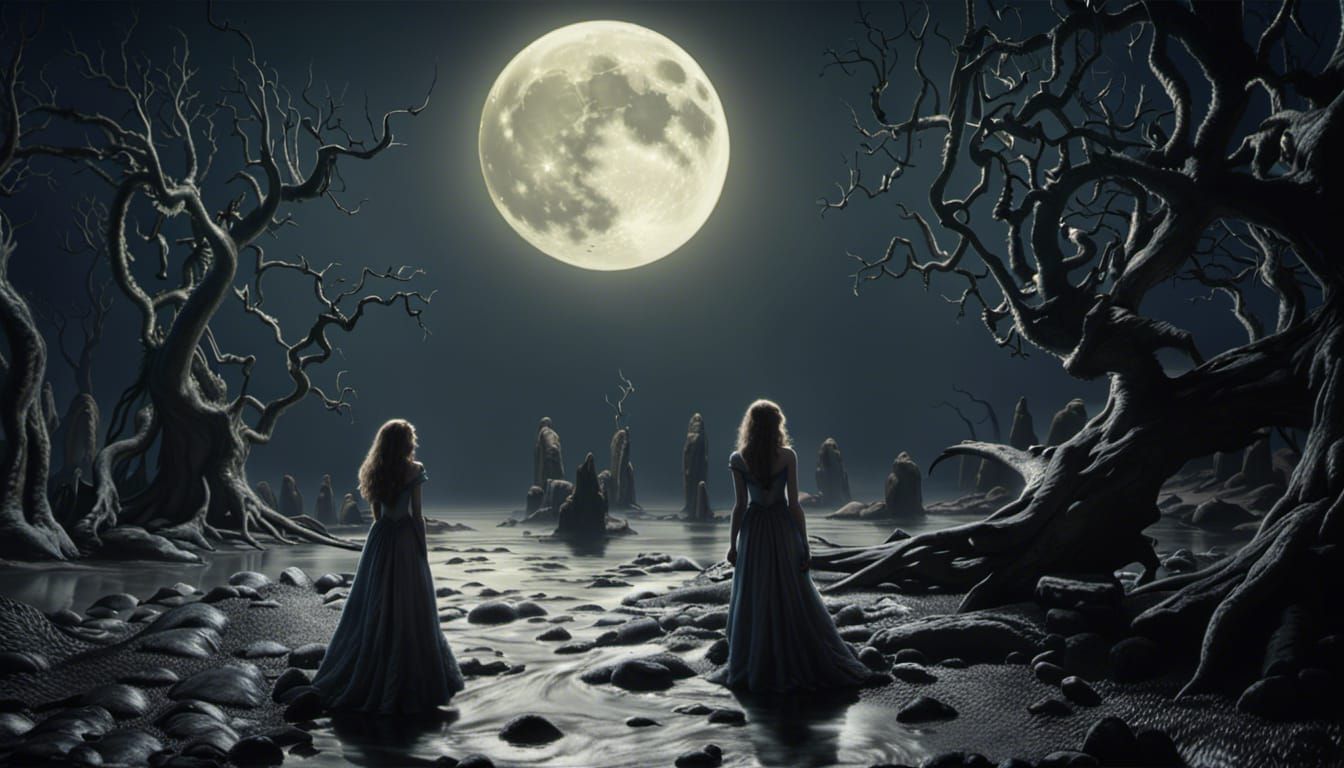 "Moondance" 8k cinematic masterpiece by Tim Burton Gustave Doré Greg ...