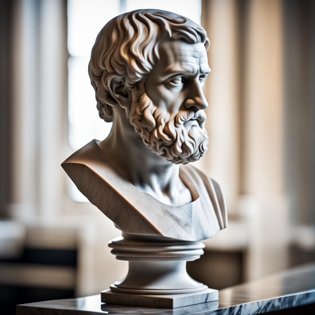Bust of Aristotle - AI Generated Artwork - NightCafe Creator