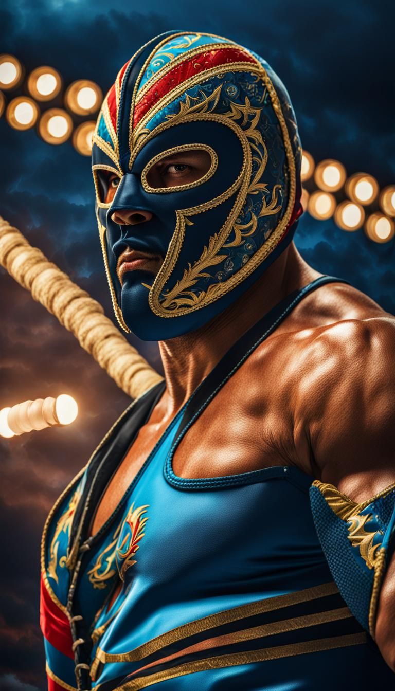 Mask wrestler - AI Generated Artwork - NightCafe Creator