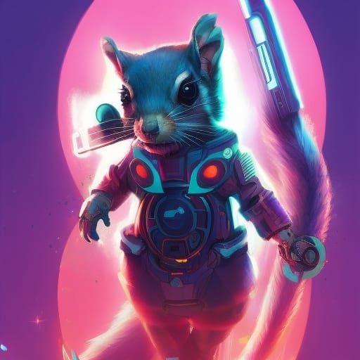 Cyber Squirrel - AI Generated Artwork - NightCafe Creator