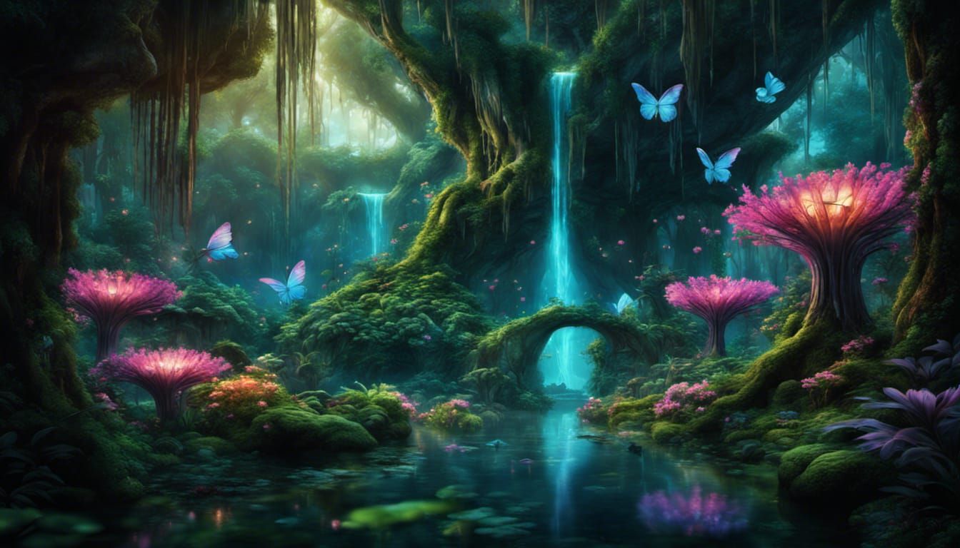 Fairycore Forest - AI Generated Artwork - NightCafe Creator