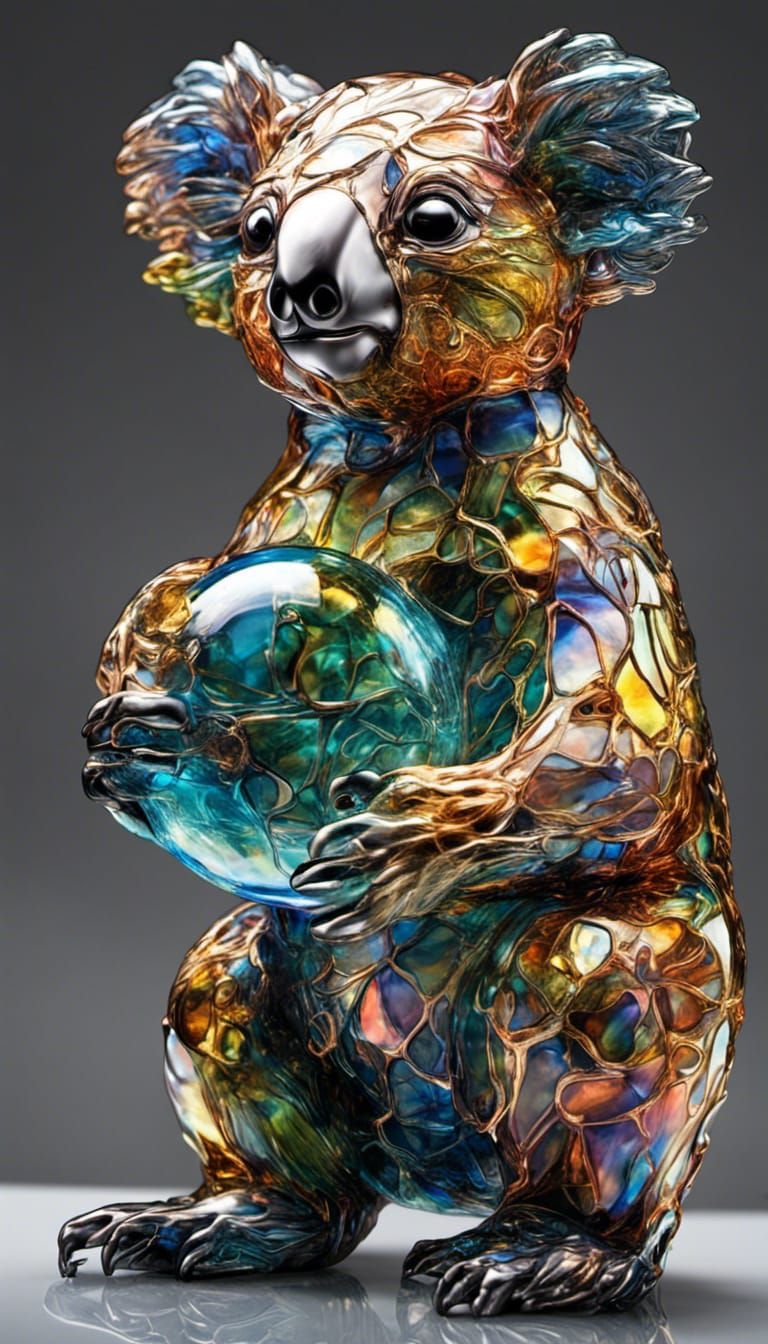 Glass Blown Koala - AI Generated Artwork - NightCafe Creator