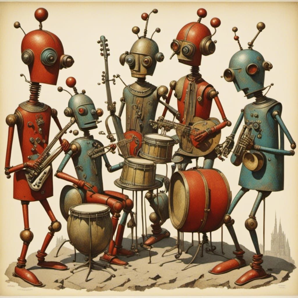 Robot rock - AI Generated Artwork - NightCafe Creator