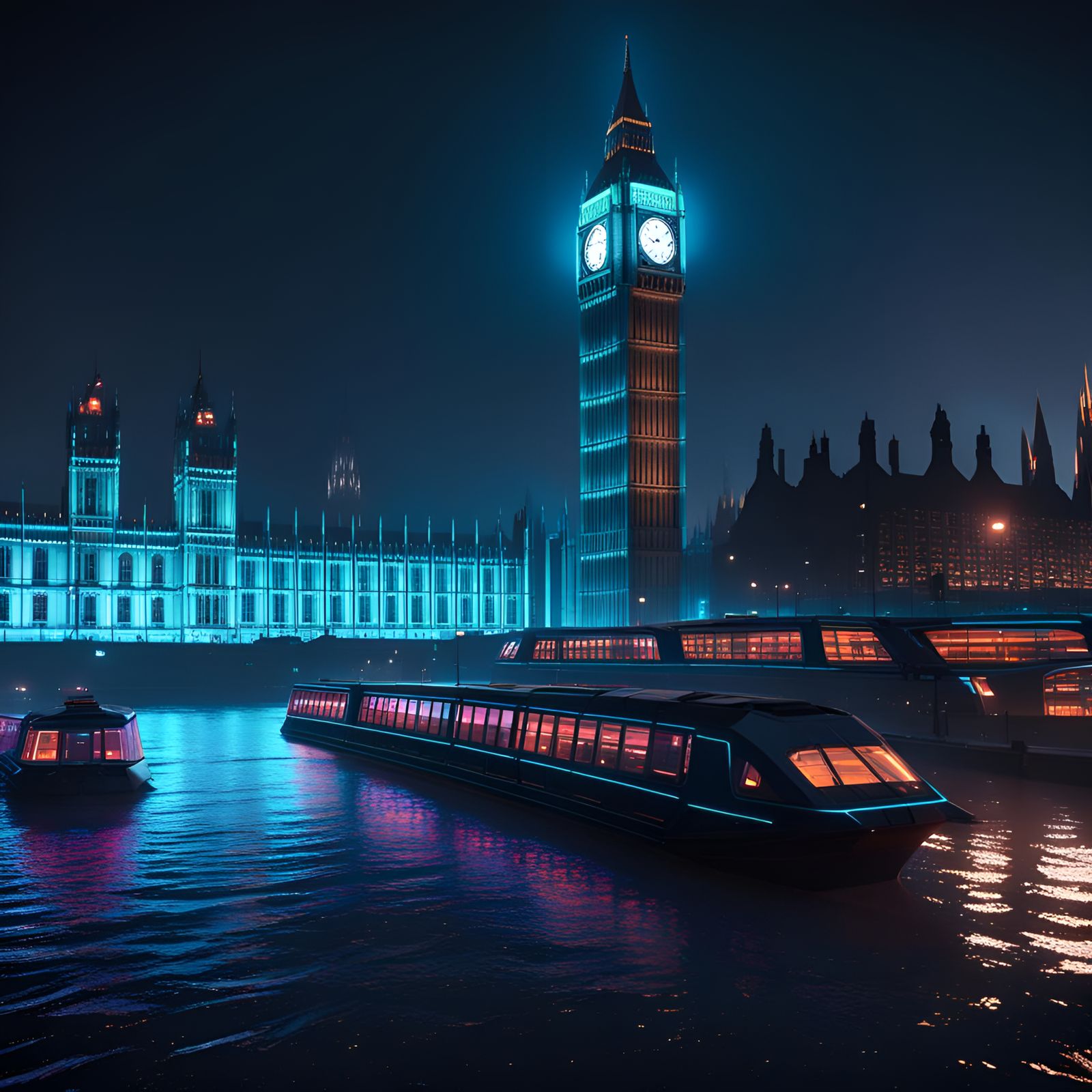 Cyberpunk London - AI Generated Artwork - NightCafe Creator