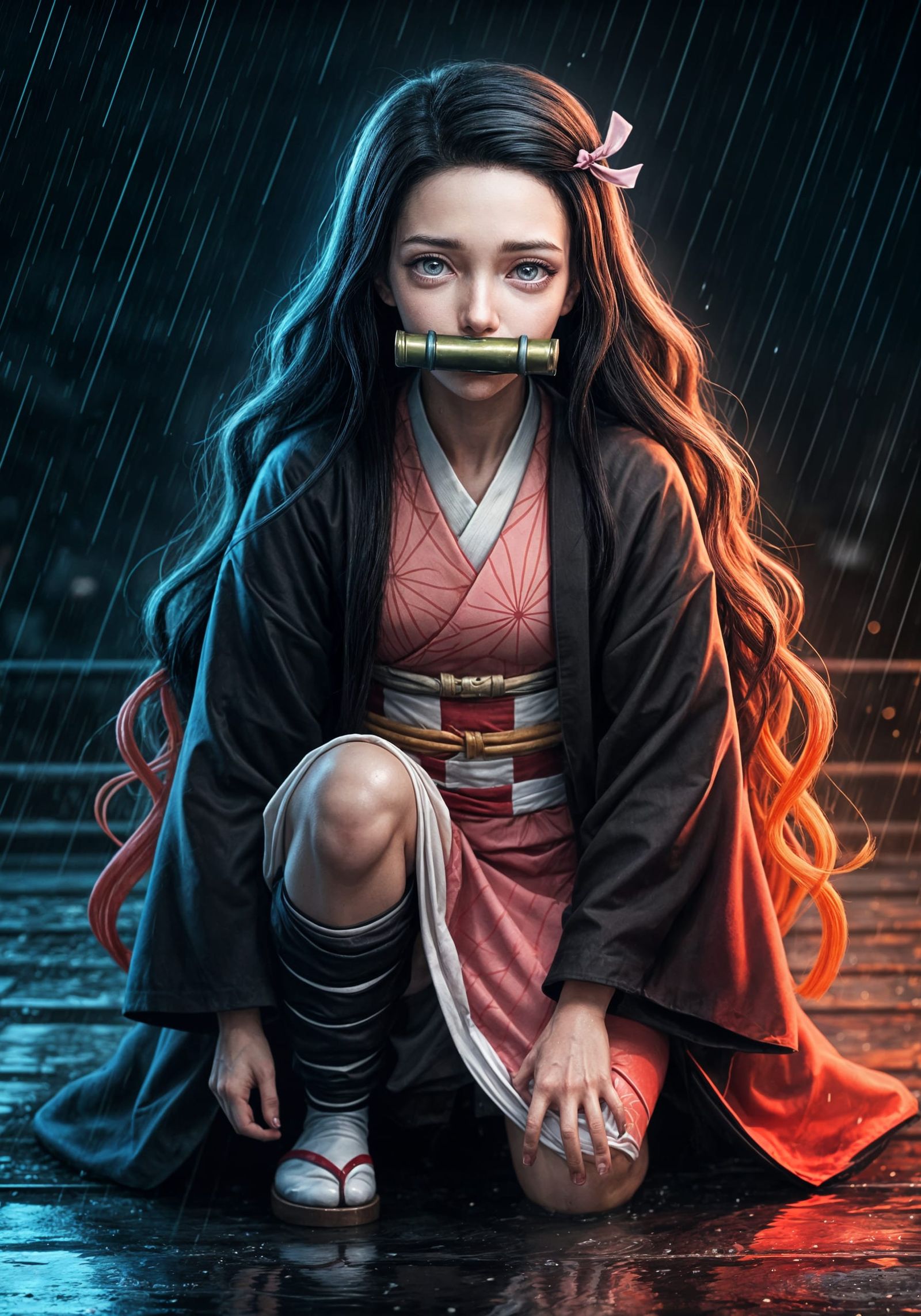 Nezuko from Demon Slayer - Hyper-Realistic Nezuko from Demon...