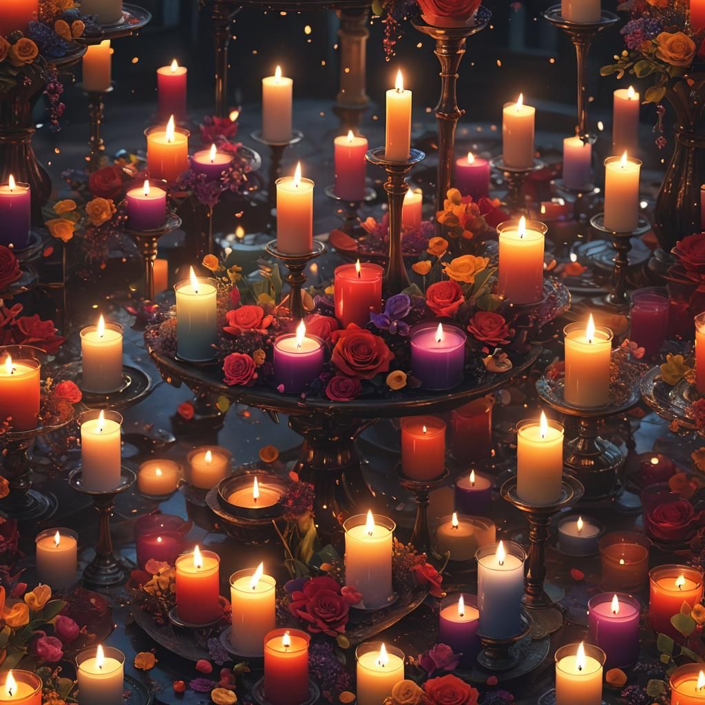 Romantic Candle-lit Scene - AI Generated Artwork - NightCafe Creator