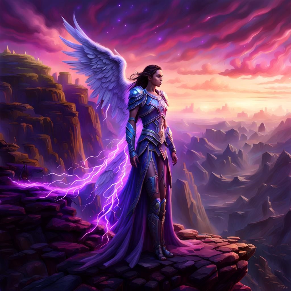 lightning angel - AI Generated Artwork - NightCafe Creator