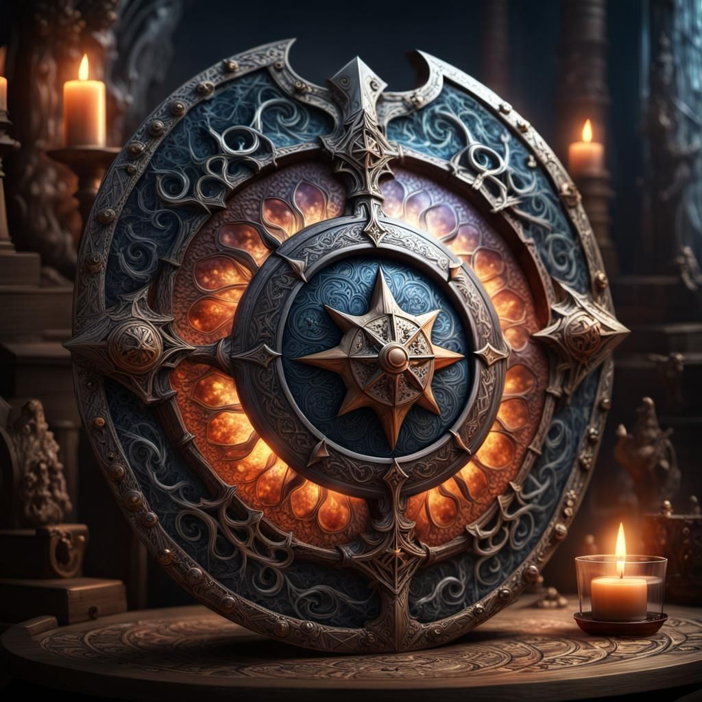 The Fire Shield of Razil Ladnorr, Wizard Keeper of the High Flame - AI ...