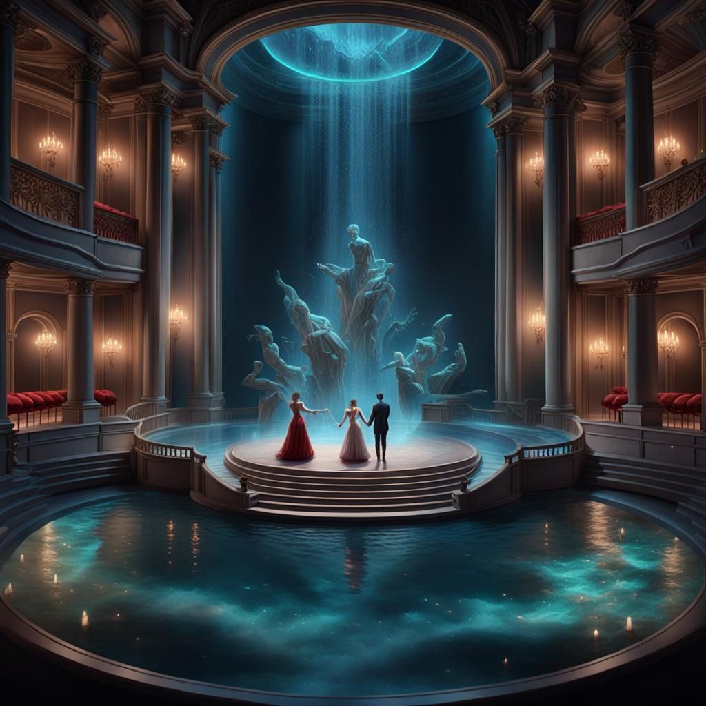 Dramatic Stage at The Opera. - AI Generated Artwork - NightCafe Creator