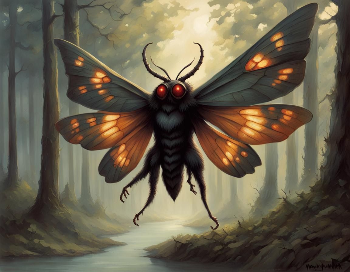 Mothman - AI Generated Artwork - NightCafe Creator