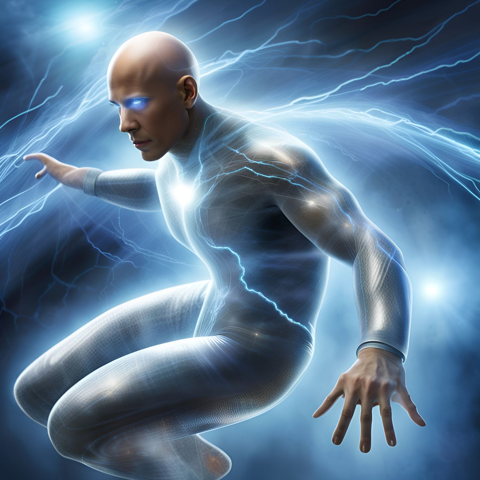 Superhero made of superpowers - AI Generated Artwork - NightCafe Creator