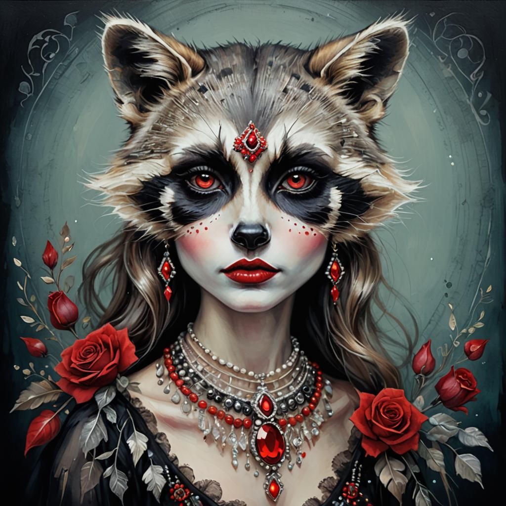 Racoon girl - AI Generated Artwork - NightCafe Creator