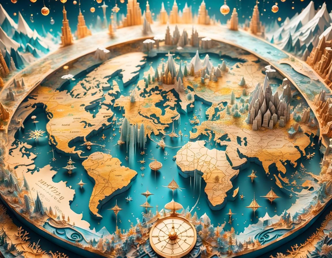 World Map - AI Generated Artwork - NightCafe Creator