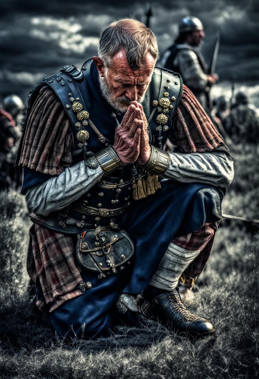 Scottish Prayer before battle - AI Generated Artwork - NightCafe Creator