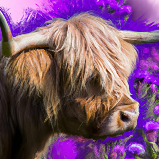 Scottish Highland Cow - AI Generated Artwork - NightCafe Creator