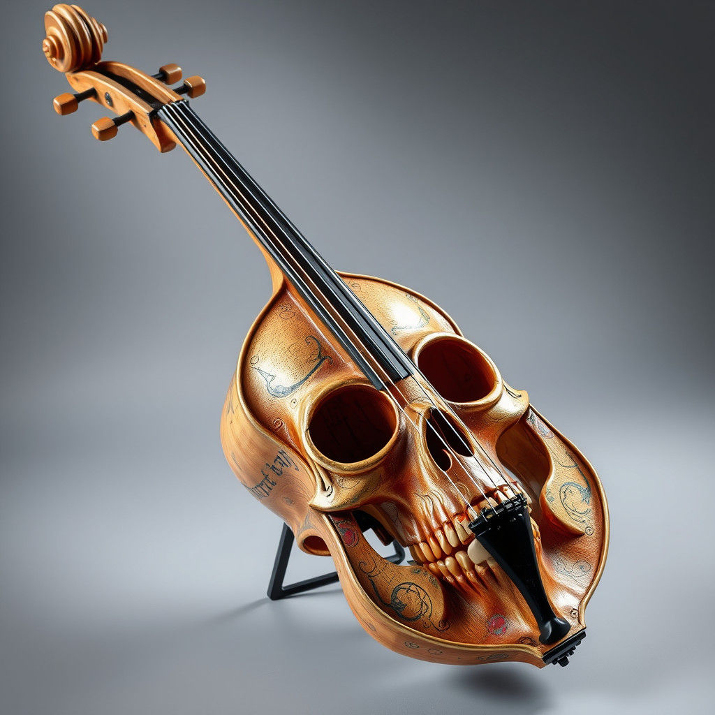 a beautiful skull shaped cello - Luxurious Skull-Shaped Cell...
