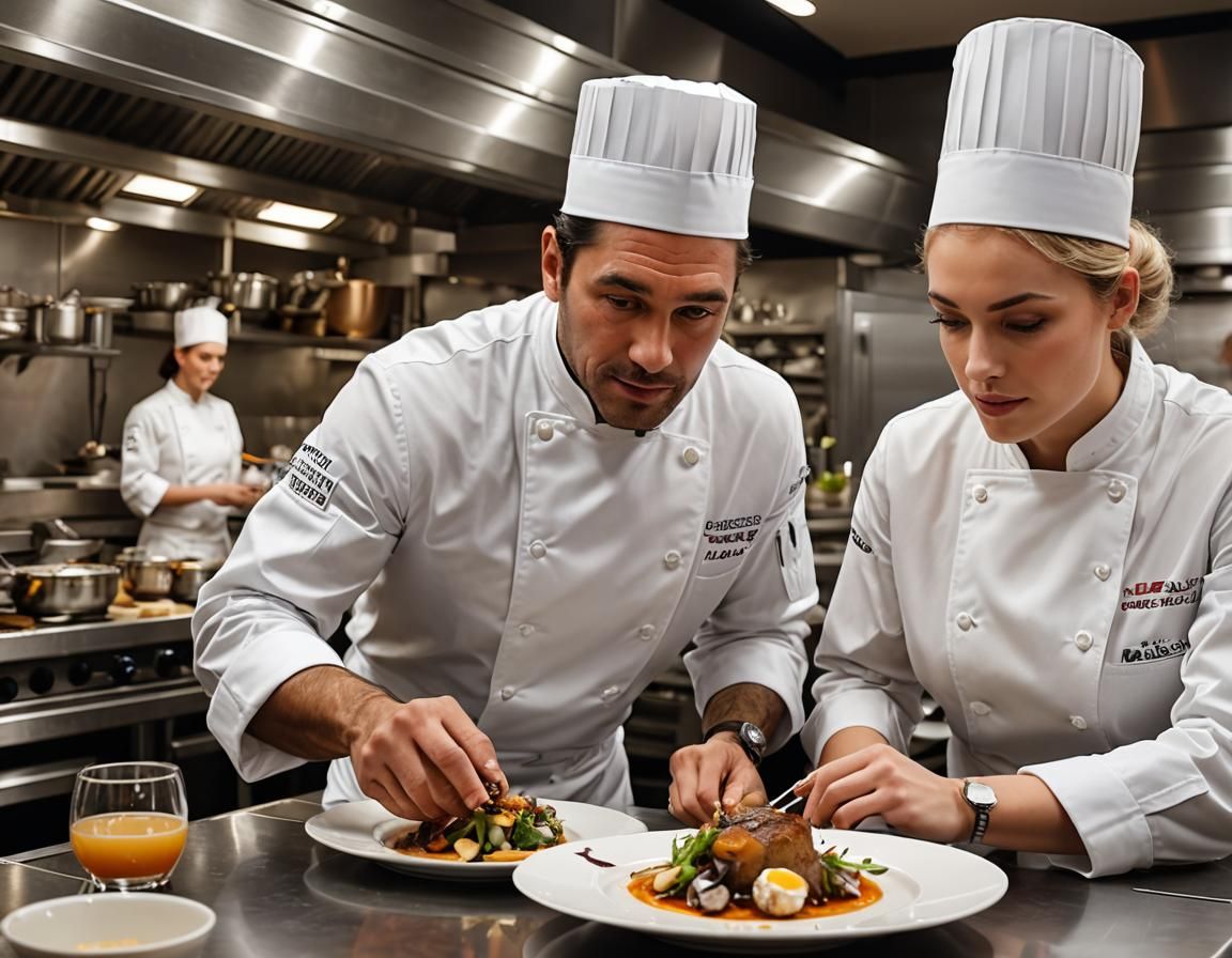 Learns from her master chef - AI Generated Artwork - NightCafe Creator