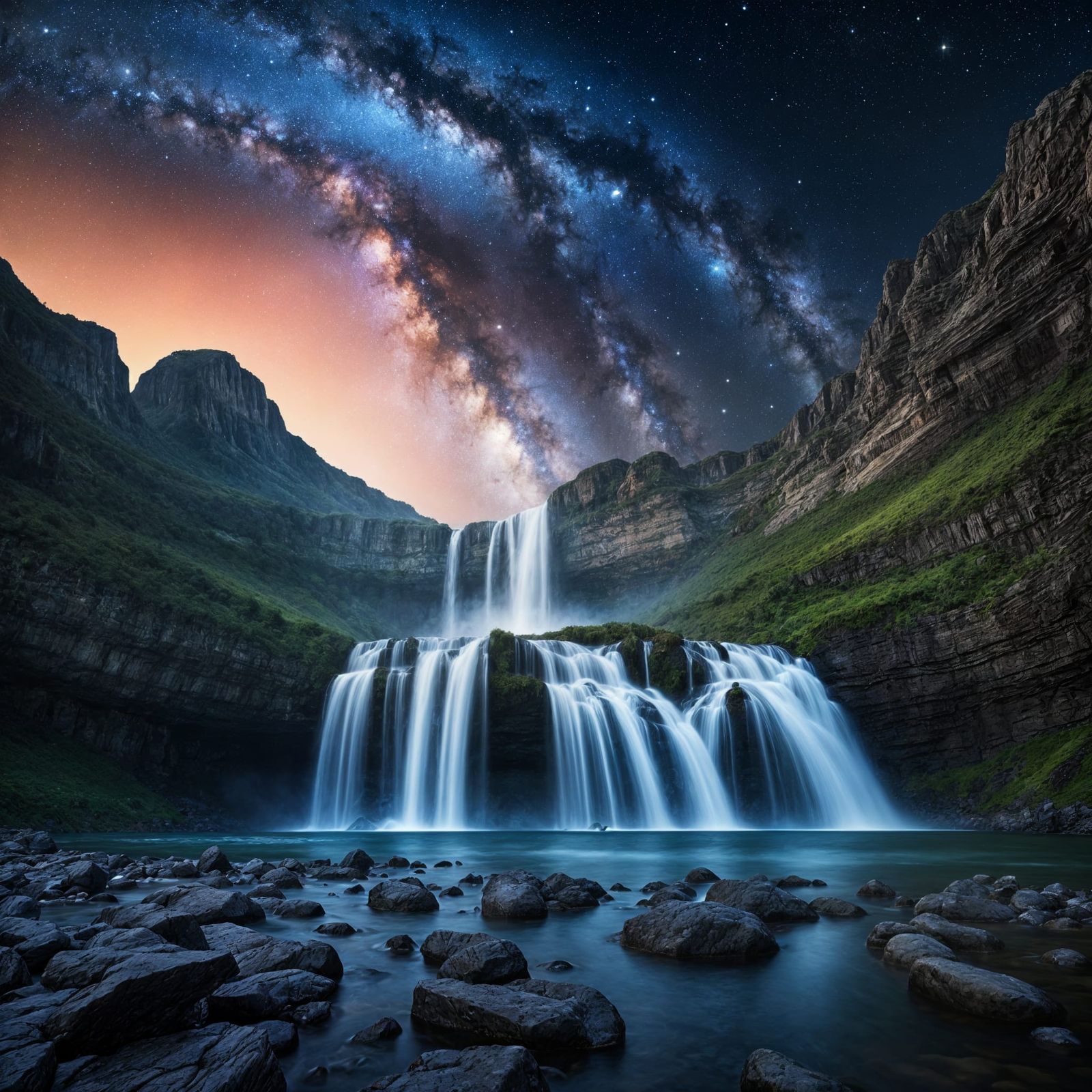 Epic Waterfalls. - AI Generated Artwork - NightCafe Creator