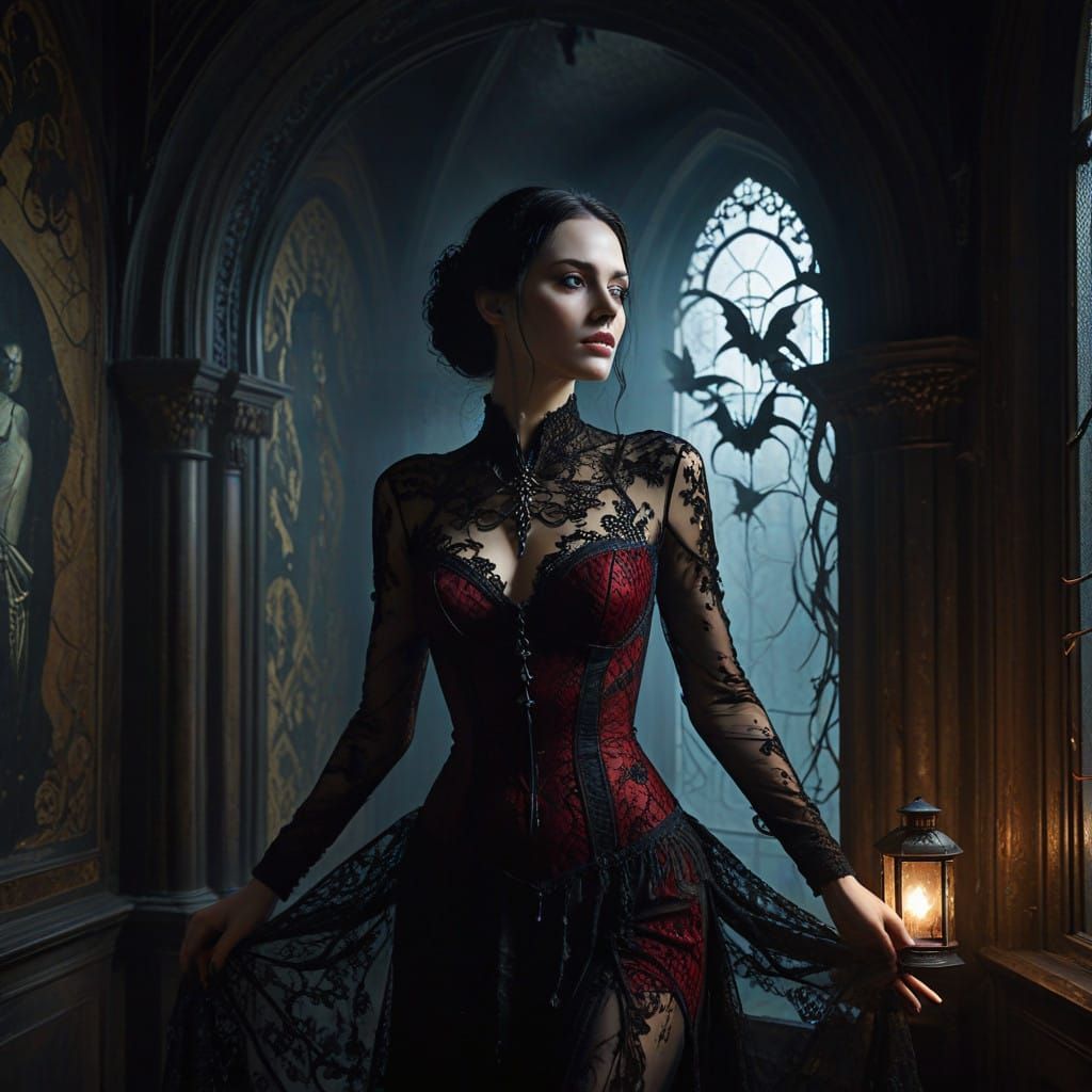 A haunted gothic portrait 10 - Ethereal Gothic Siren Emanate...