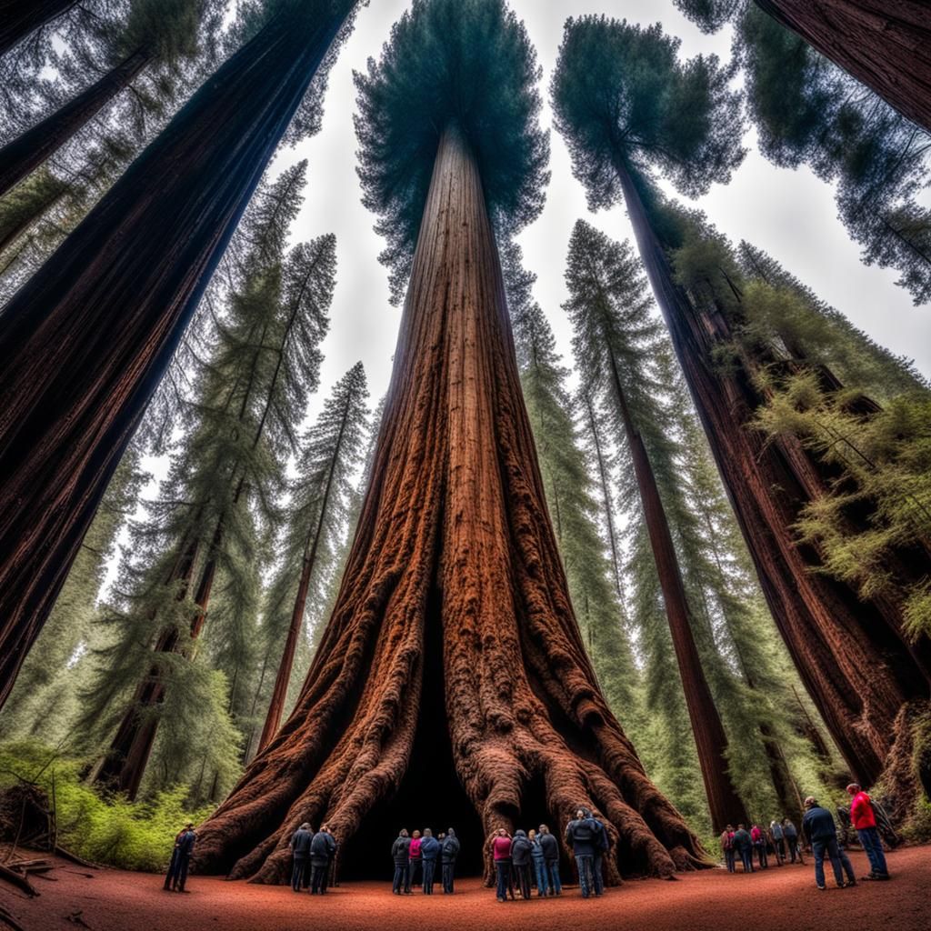 Redwood Tree - AI Generated Artwork - NightCafe Creator