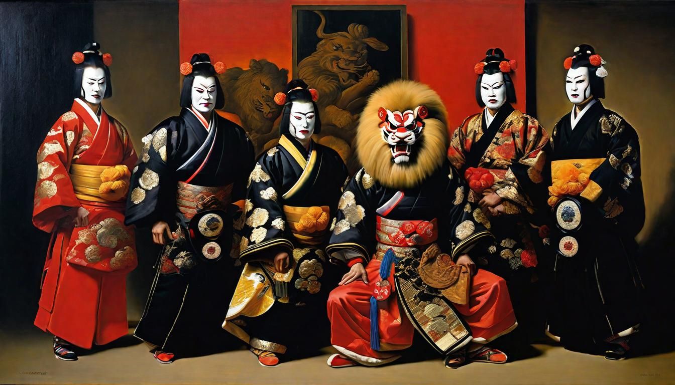 KABUKI LION DANCERS - AI Generated Artwork - NightCafe Creator