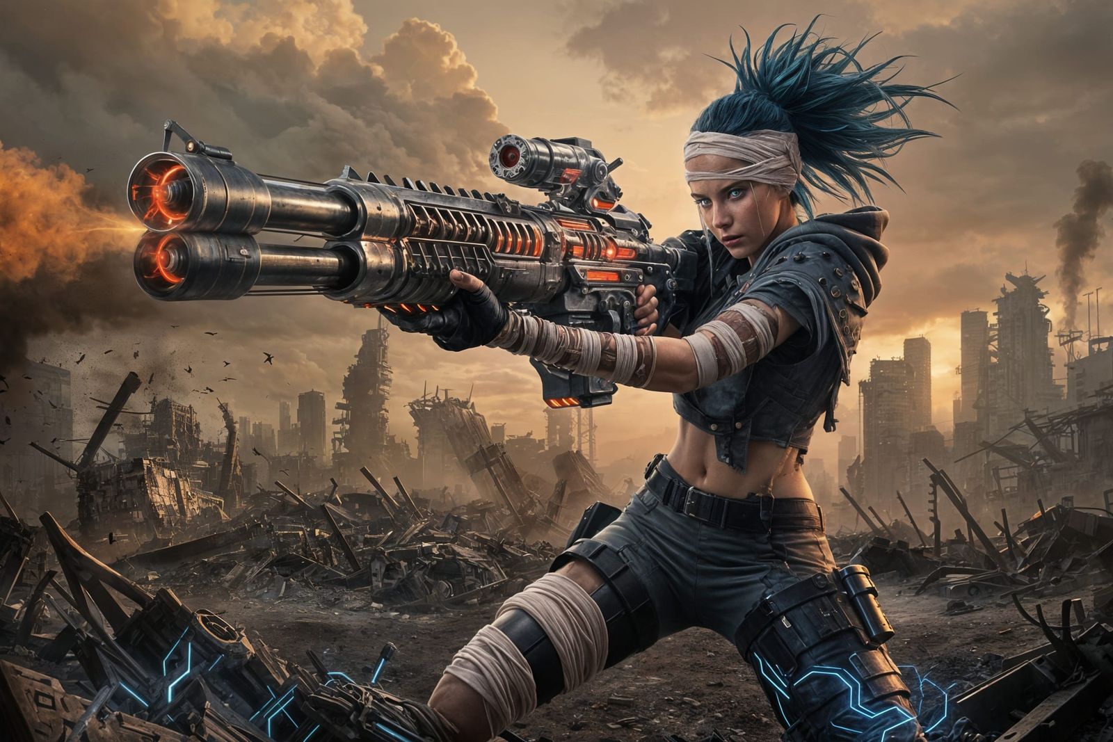 Jinxx X Arcane - Cyberpunk Heroine Fights in Dystopian City...