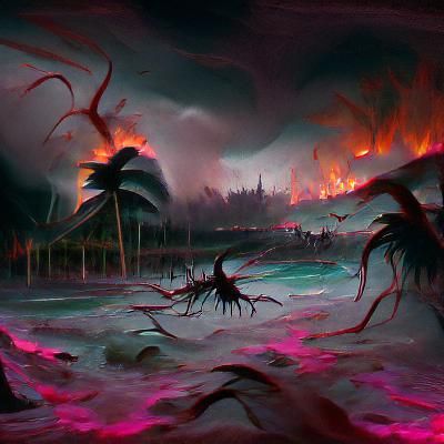 Tropical Hellscape - AI Generated Artwork - NightCafe Creator