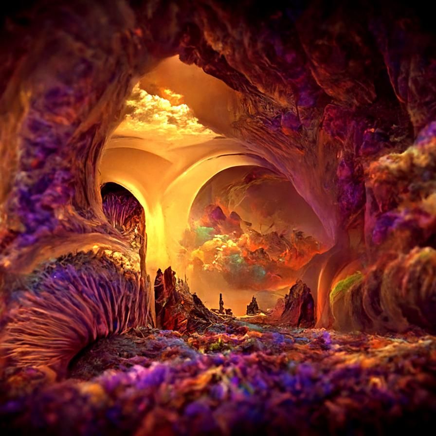 Mystery caves - AI Generated Artwork - NightCafe Creator