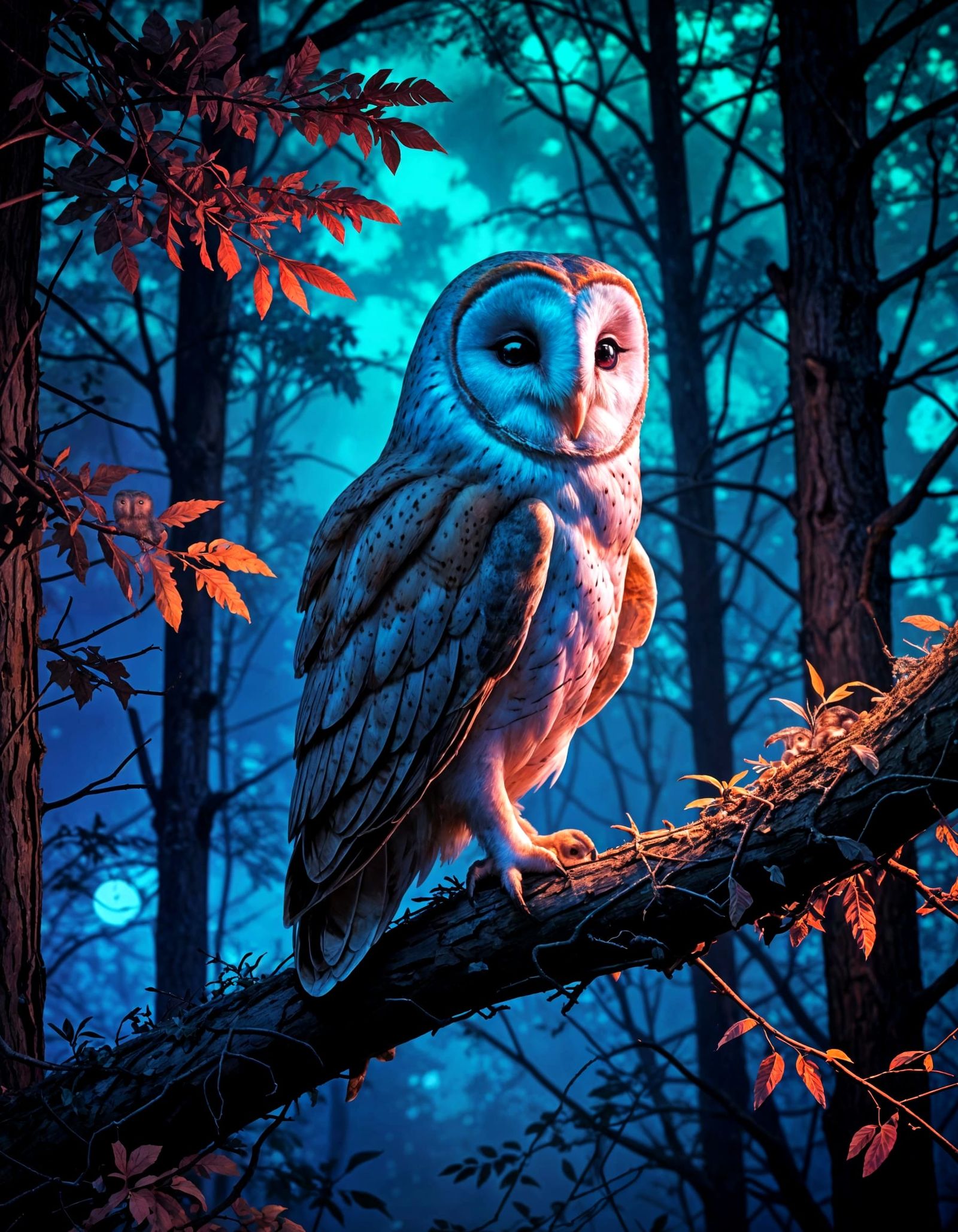 Ultraviolet Photography: Barn Owl - Ultraviolet Photography:...