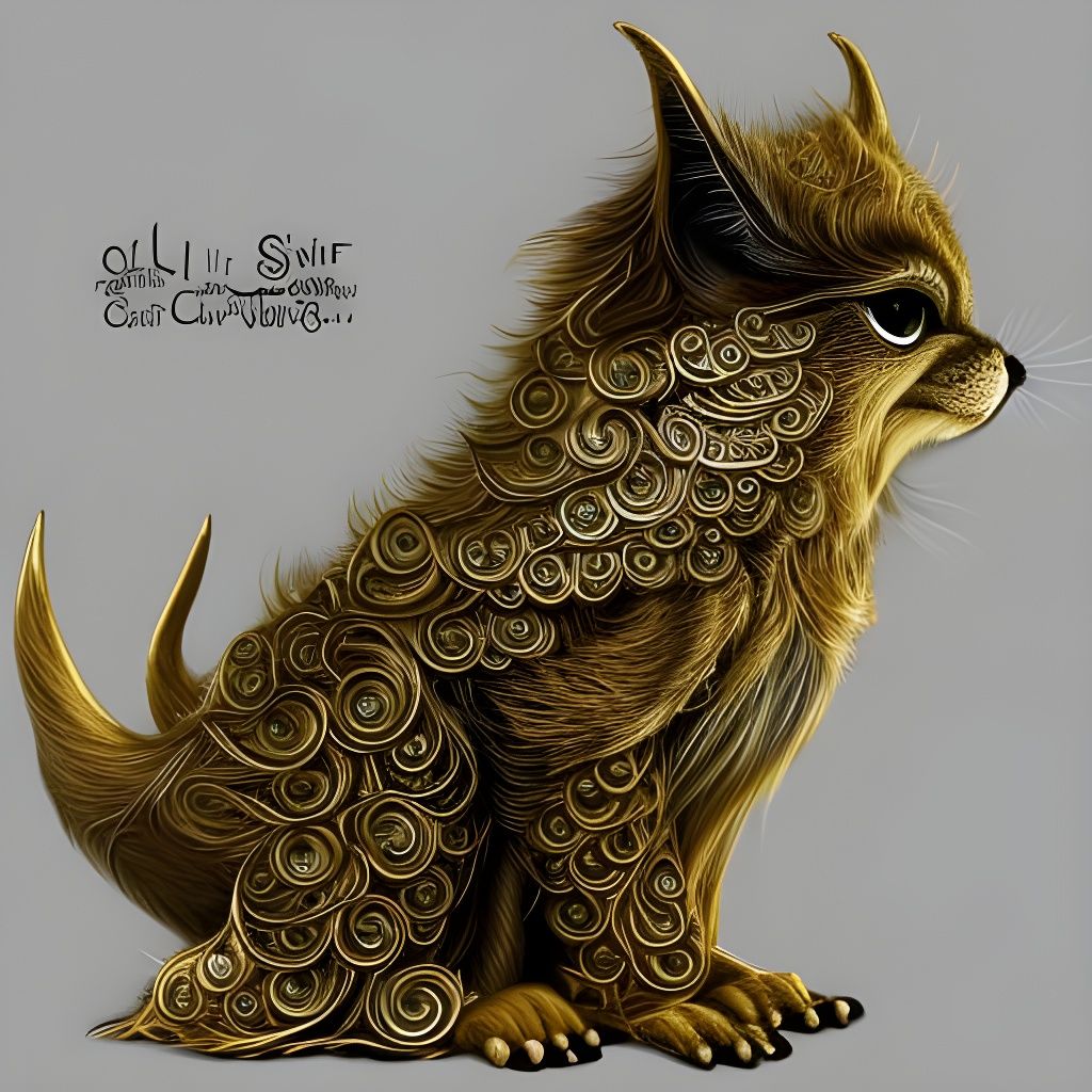 Golden Filigree Puppy - AI Generated Artwork - NightCafe Creator