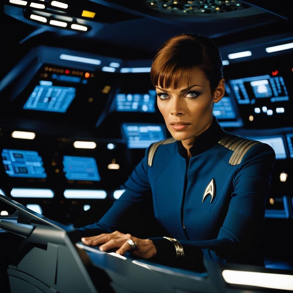 T'Pol, Vulcan science officer in Star Trek Enterprise. - AI Generated ...