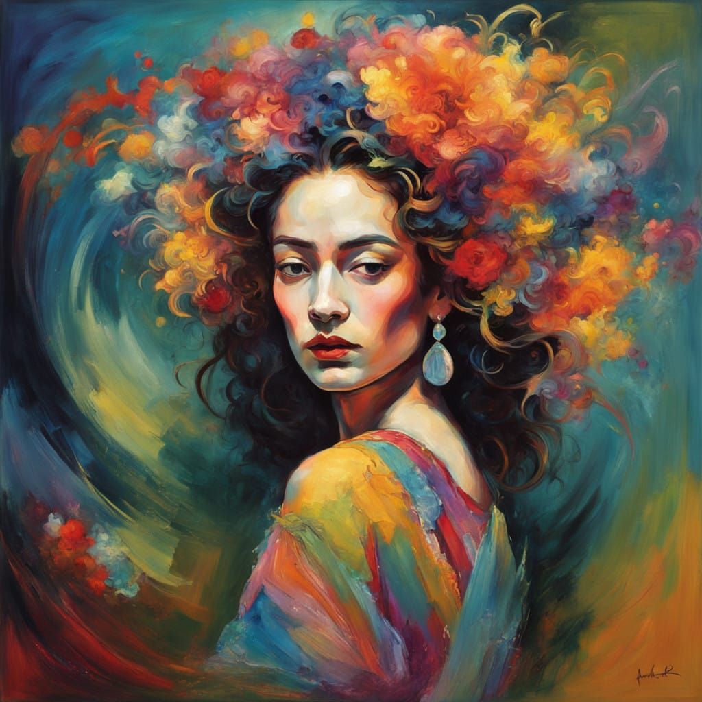 Spectacular Twisting Masterpiece in Vibrant Colors A kaleidoscopic ...