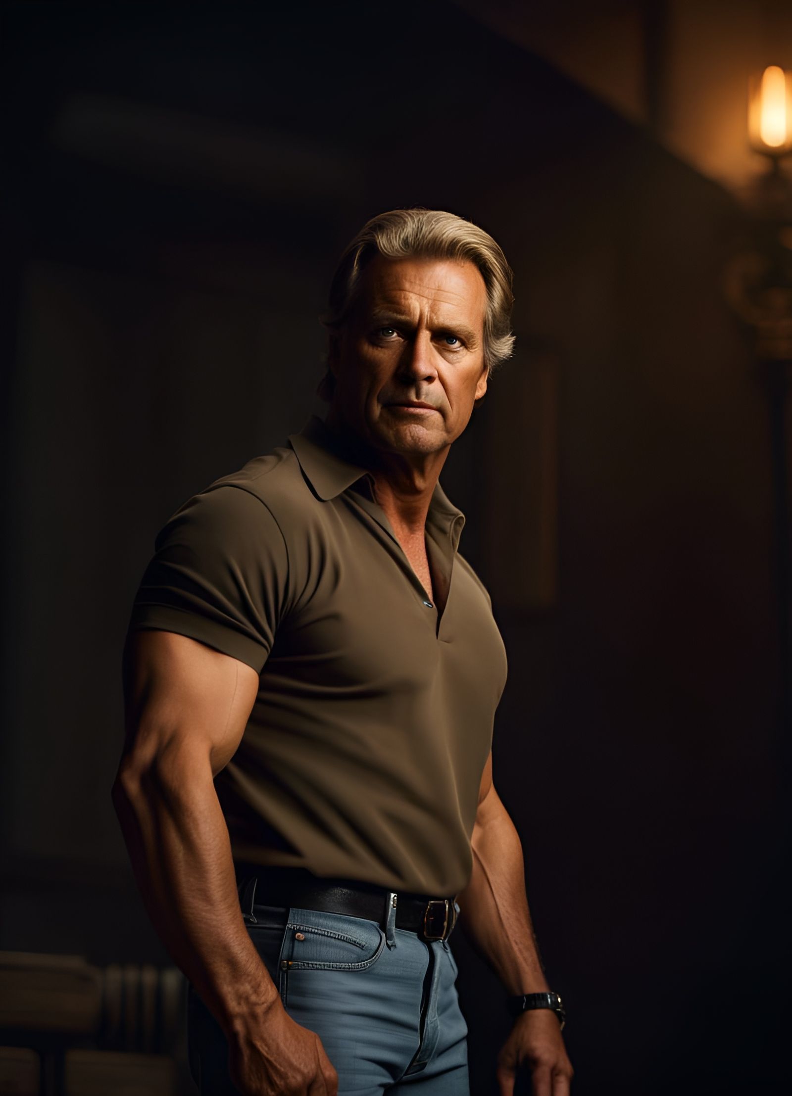 Terence Hill as old John Rambo - AI Generated Artwork - NightCafe Creator