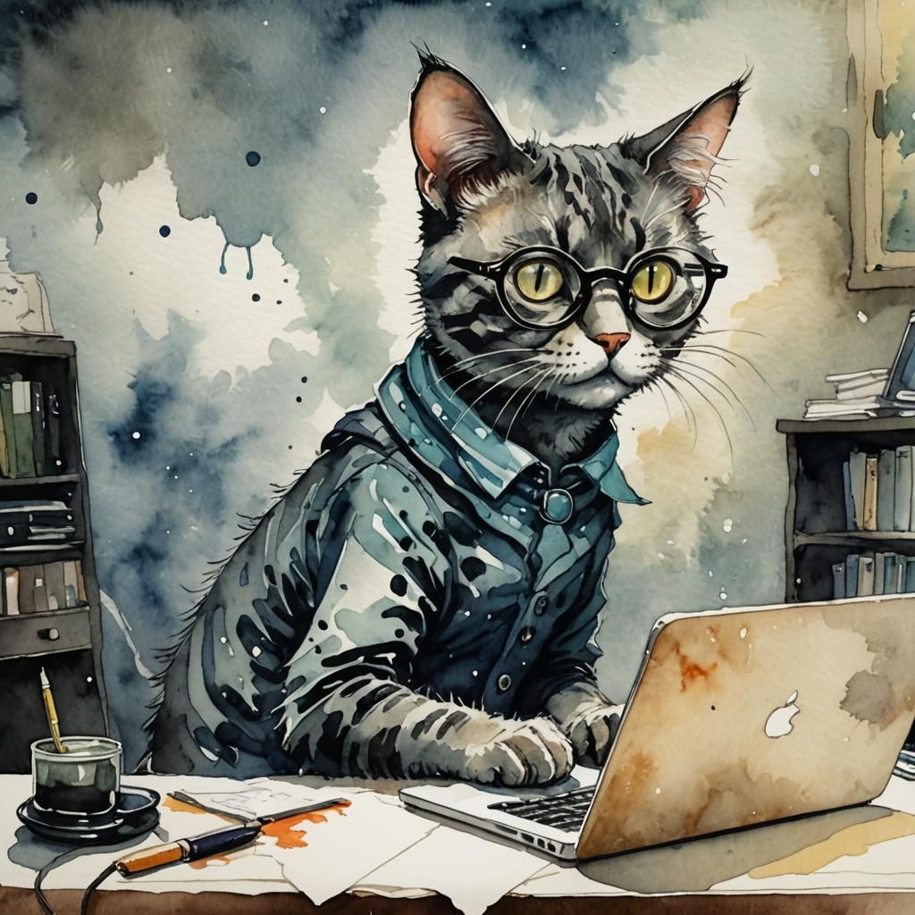 Mac Cat - AI Generated Artwork - NightCafe Creator