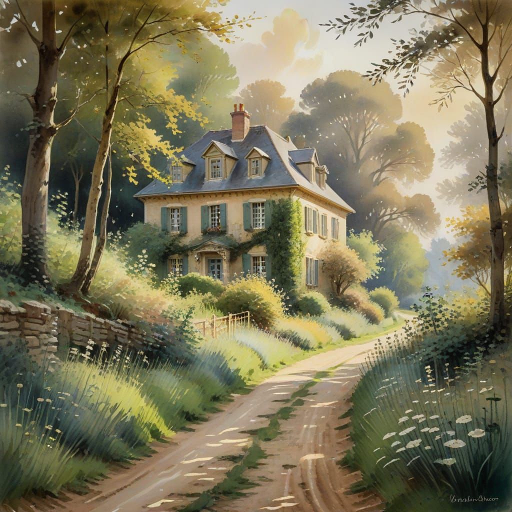 a lonely country house - Idyllic Country House in Claude Mo...